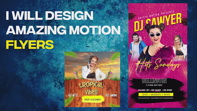 Create animate motion graphics flyer, event flyer, party flyer, sports ...
