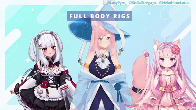 Draw and rig 2d vtuber character, live2d rig, vtuber model, live2d by John_stuart5 | Fiverr