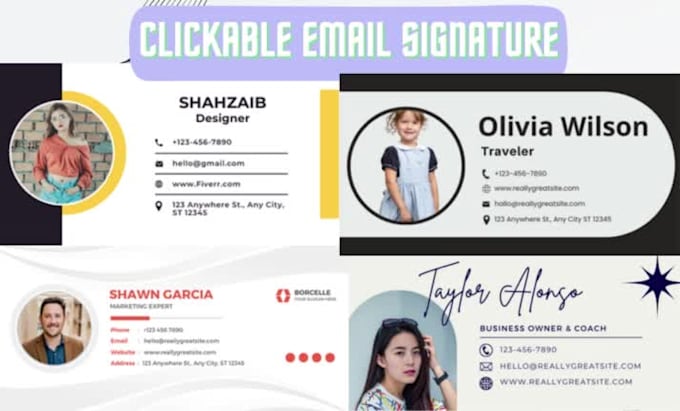 Design Clickable Html Email Signature Email Signature Html By Shahzaibrashid Fiverr