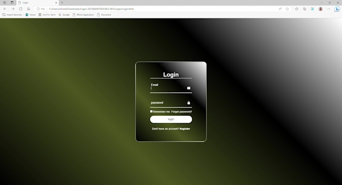 Create login form and sign up in html and css by Davidzitun | Fiverr