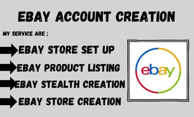 Unsuspended ebay account creation ebay store setup by Fav_bened | Fiverr