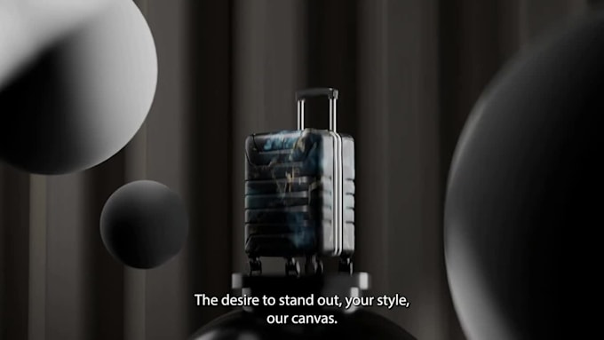 Make 3d bag animation, luggage bag, suitcase bag, wheel, trolley, 3d ...