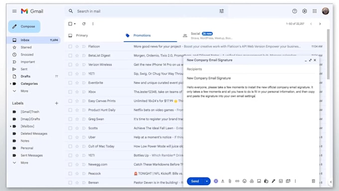 Create html email signature outlook signature mail signature by Quick_studio_uk | Fiverr