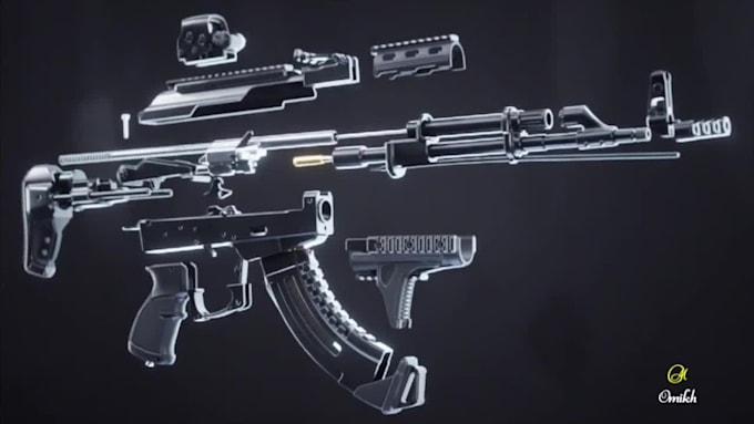 Do 3d weapon design 3d firearms model game optimized hard surface ...