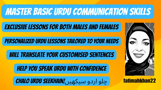 Teach basic urdu communication by Fatimahkhan22 | Fiverr