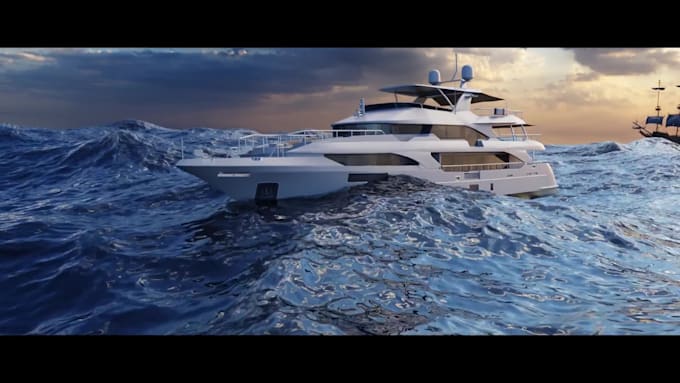 Create 3d yacht animation 3d boat animation 3d ship animation 3d ship ...