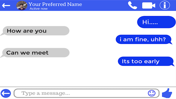 Get a live facebook messenger chat video or messenger simulator by ...