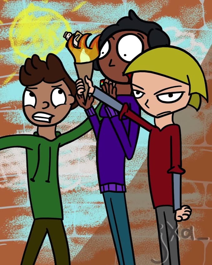 Illustrate 2d digital characters and backgrounds by Jxadotart | Fiverr