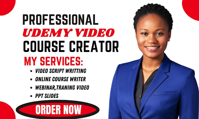 Create udemy course video editing with voiceover ppt slide youtube ...