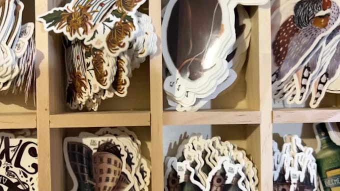 Create a beautiful sticker for you by Saturdaysketch | Fiverr