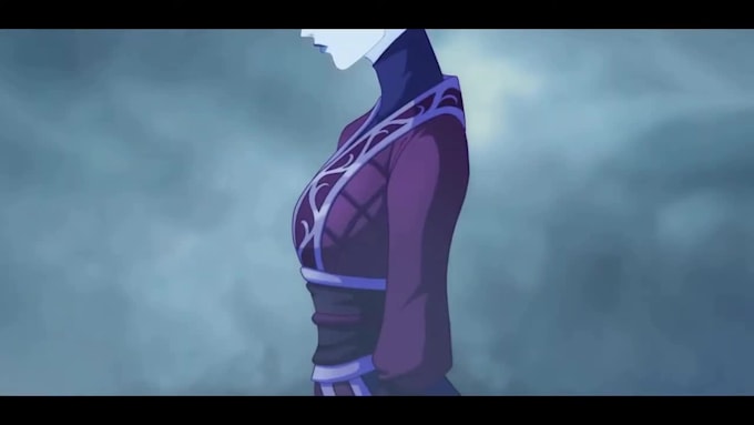 Create a traditional 2d animation, anime style, 2d frame by frame ...