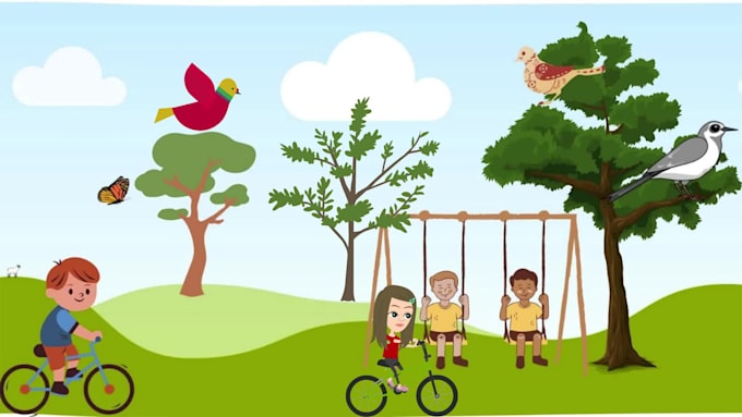 Make a custom 2d carton animation video for kids by Asimaartist | Fiverr