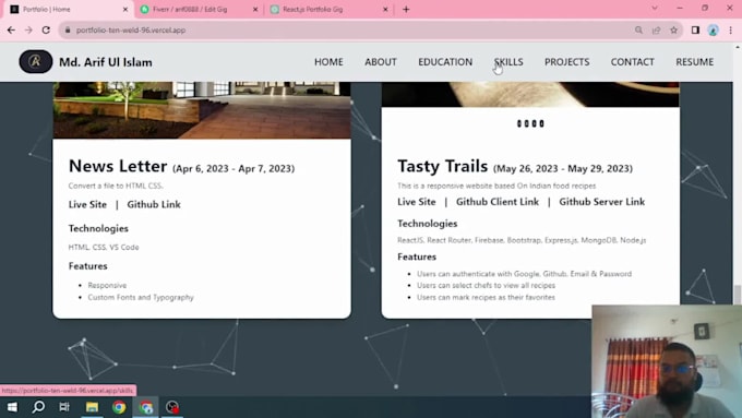 Creating a portfolio website with react by Arif0888 | Fiverr