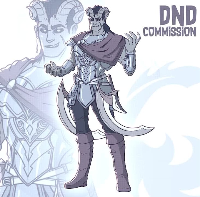 Draw a custom dnd character portrait in fantasy or ttrpg style by ...