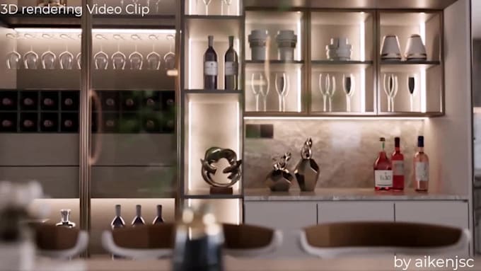 Create a realistic 3d rendering walkthrough video clip by Aikenjsc | Fiverr