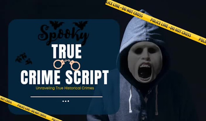 Write spooky true crime story, podcast and youtube script by ...