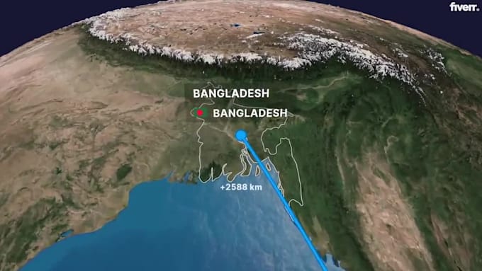 Realistic map animation, cinematic map animation, gis animation and map ...