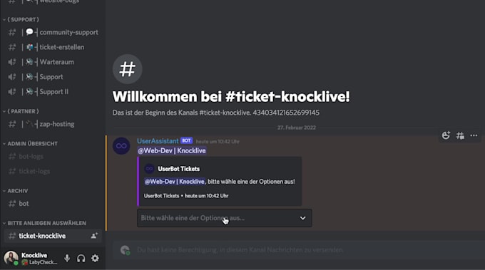 Make you a custom discord bot using javascript by Knocklive | Fiverr