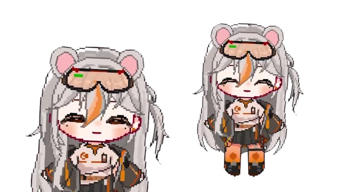 Make a 2d pixel vtuber model, live2d pixel vtuber model, live2d pixel ...