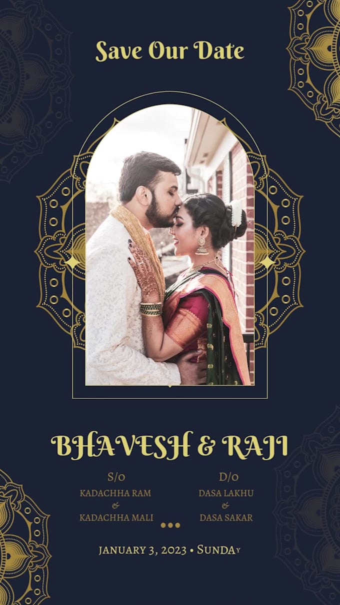 Wedding invitation graphic design by Vipulodedara123 | Fiverr