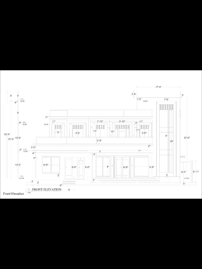 Draft autocad 2d architectural floor plan drawing, elevation by Swarchitects | Fiverr