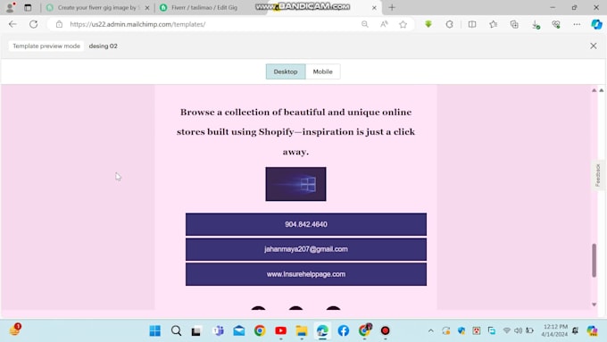 Design editable mailchimp email templates by Taslimao | Fiverr