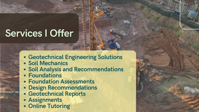 Do geotechnical engineering, soil mechanics, and foundations tasks by ...