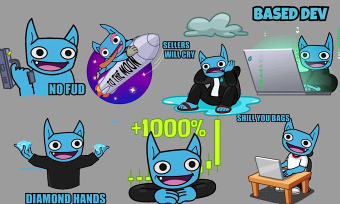 Animated sticker, telegram, crypto stickers, funny meme art, crypto ...