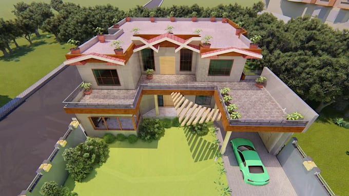 Do 3d modeling and rendering of exterior,interior,floor plan by Maq ...