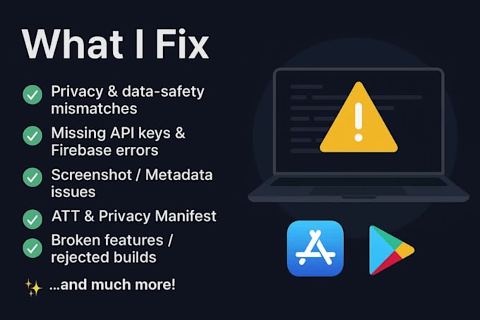 Fix app store or google play rejection issues fast by Ozdemiroguzhan ...