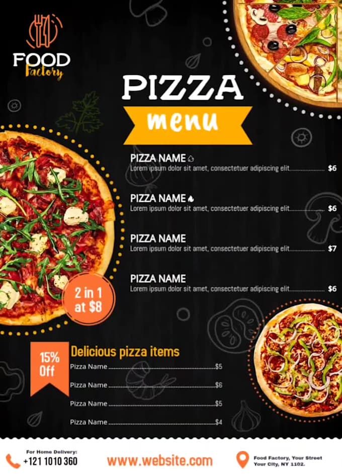 Design eye catching menu flyer by Kalikord | Fiverr