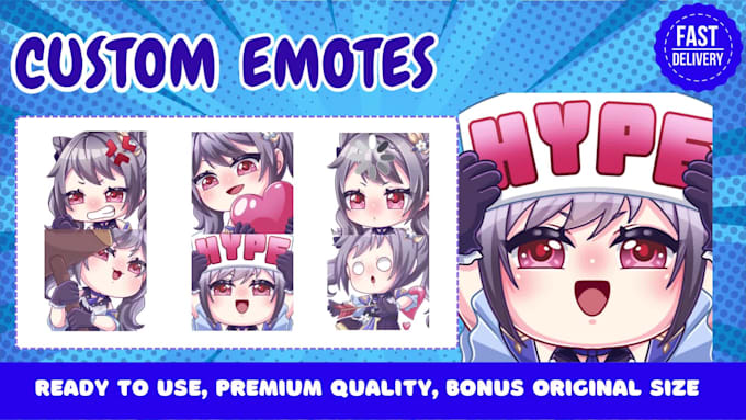 Make Cutest Chibi Emotes Emotes Sub Badges For Vtuber Twitch By