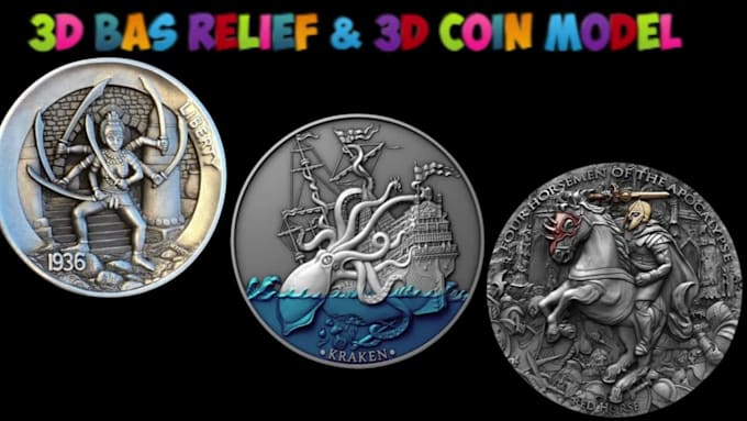 3d bas relief 3d coin model 3d engraving cnc bas relief 3d medallion 3d ...
