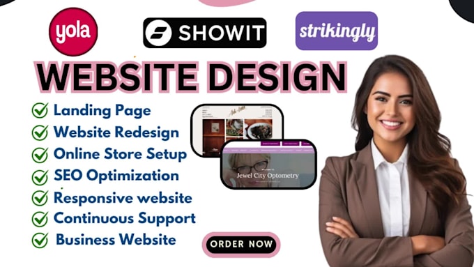 Website design and redesign yola, strikingly, show it, website expert ...
