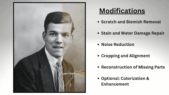 Restore your damaged photo to its original condition by Joshuarl | Fiverr