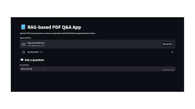 Build a custom rag chatbot by Coregrit | Fiverr