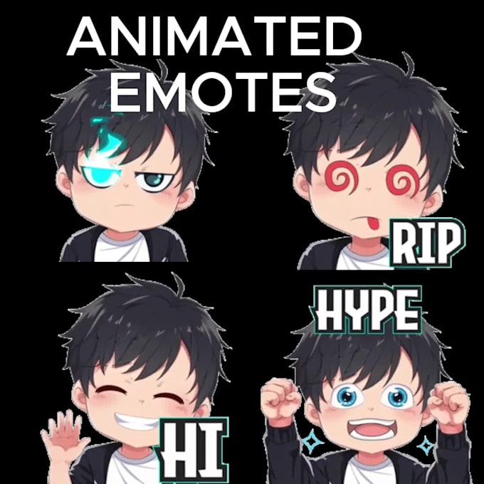 Create amazing animated emotes chibi style twitch emotes by Olamideezra ...