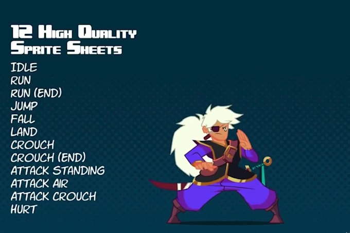 Create 2d sprite 2d animation sprite sheet pixel art sprite sheet by ...