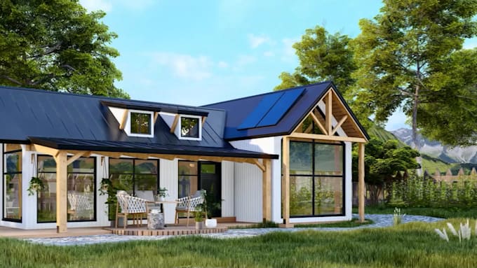 Design tiny house architecture, 3d rendering and animations by ...