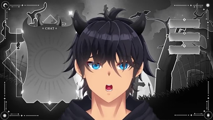 Design vtuber live2d model character in anime style for streaming by ...