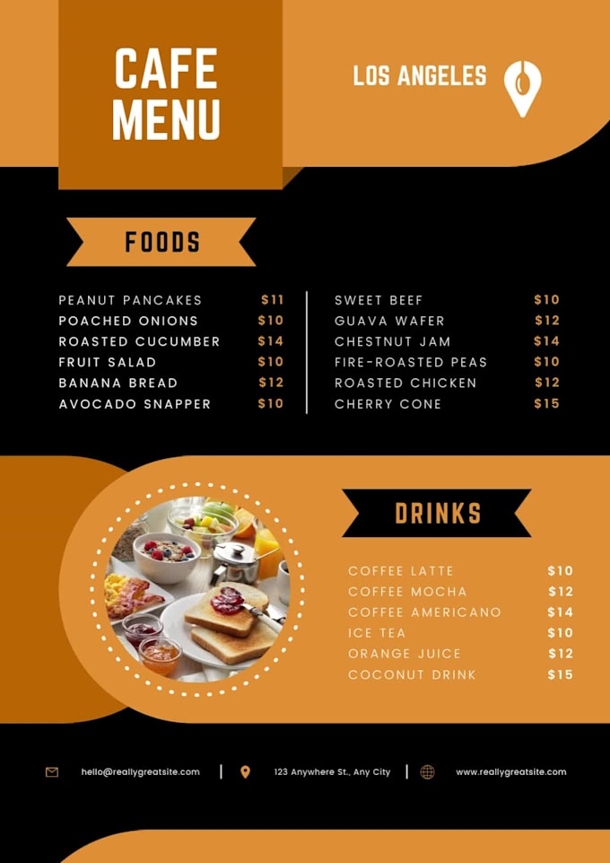Design creative awesome food menu restaurant menu menu card by ...