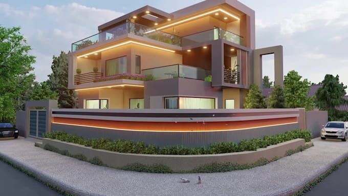 Rebuild 3d luxury tropical house,island house exterior,rooftop house ...