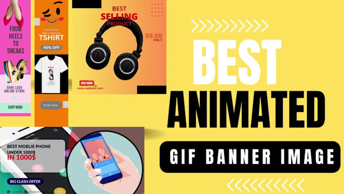 Create eye catching animated gif banner and web banner design by Huzaifa_xheikh | Fiverr
