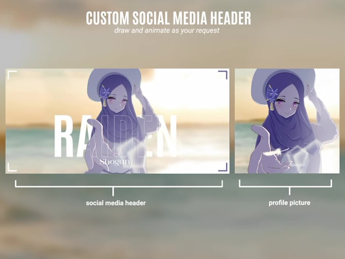 Draw and animate social media headers by Indhyradiega | Fiverr