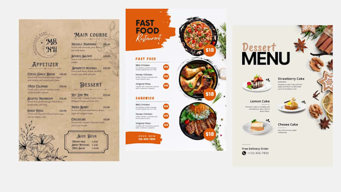 Design modern restaurant menu, bar menu, food menu by Akalankacc | Fiverr