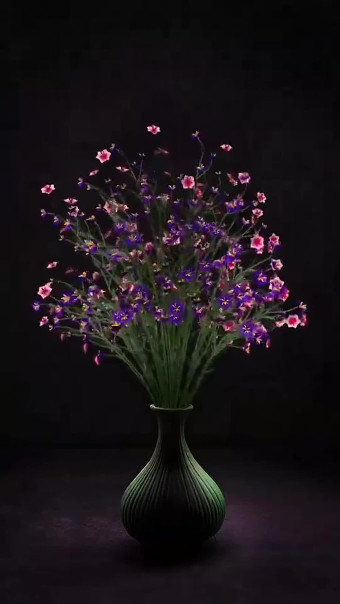 A realistic 3d flower animation and a flower modeling 3d plant 3d ...