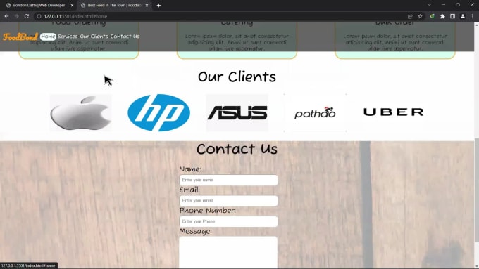 Make Portfolio Website Using Html Css Js With Optional Backend Php By Bondondatta Fiverr
