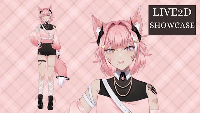 Draw and rig live2d model, vtuber model, 2d vtuber model facerig with live2d by Capusine | Fiverr