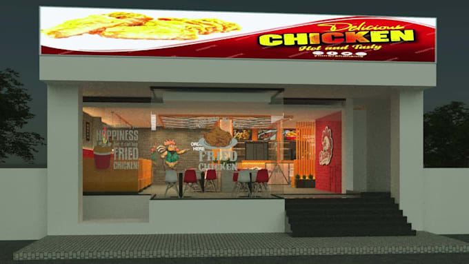 Do 3d cgi unreal engine restaurant, coffee spot, fast food, coffee shop ...