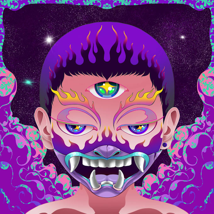 Draw amazing colorful illustration portrait by Lemonographic | Fiverr